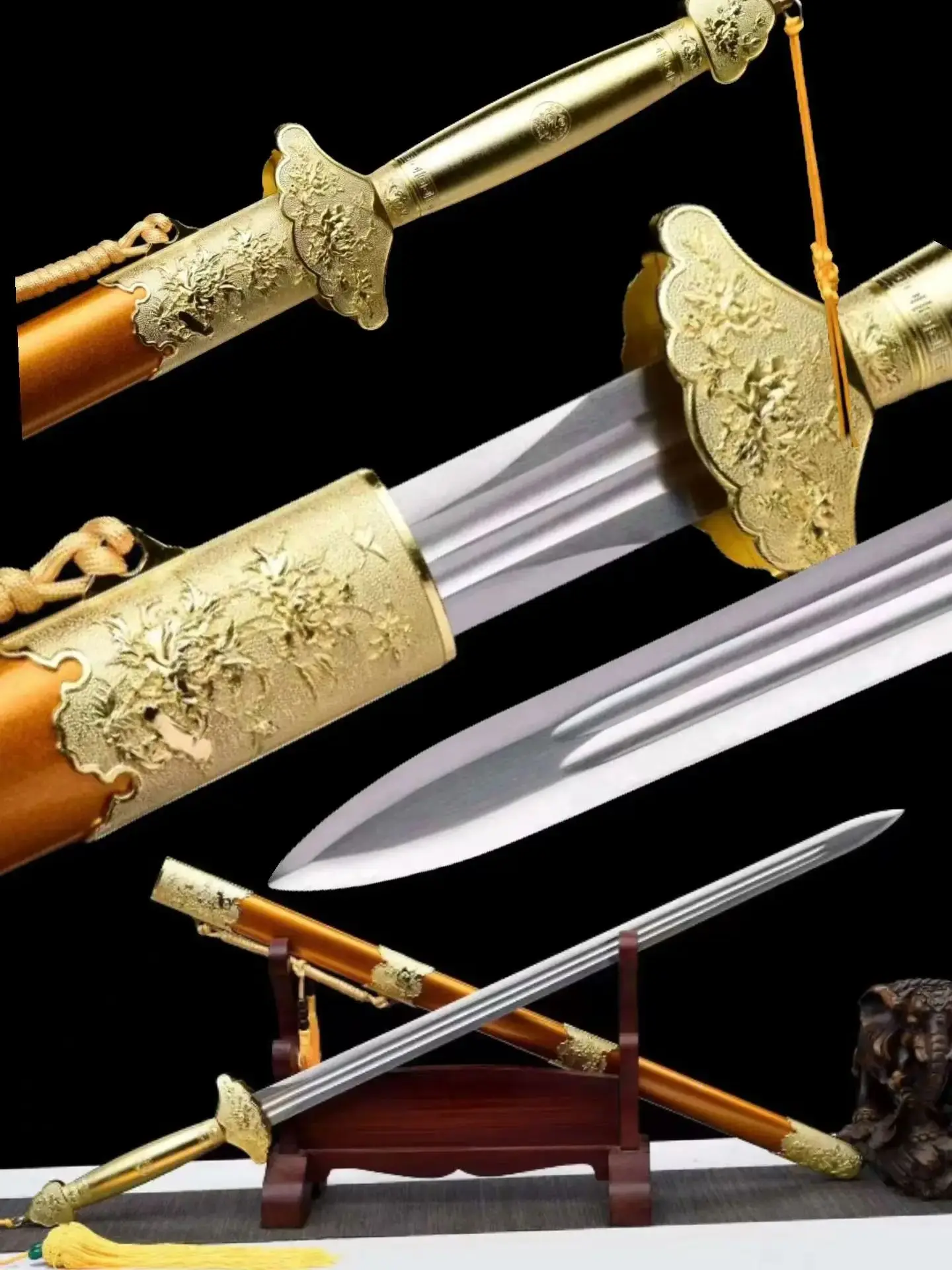 Chinese-Kungfu-Wushu-Battle-Sword-Peony-Jian-Real-Multi-Refined-Extreme ...