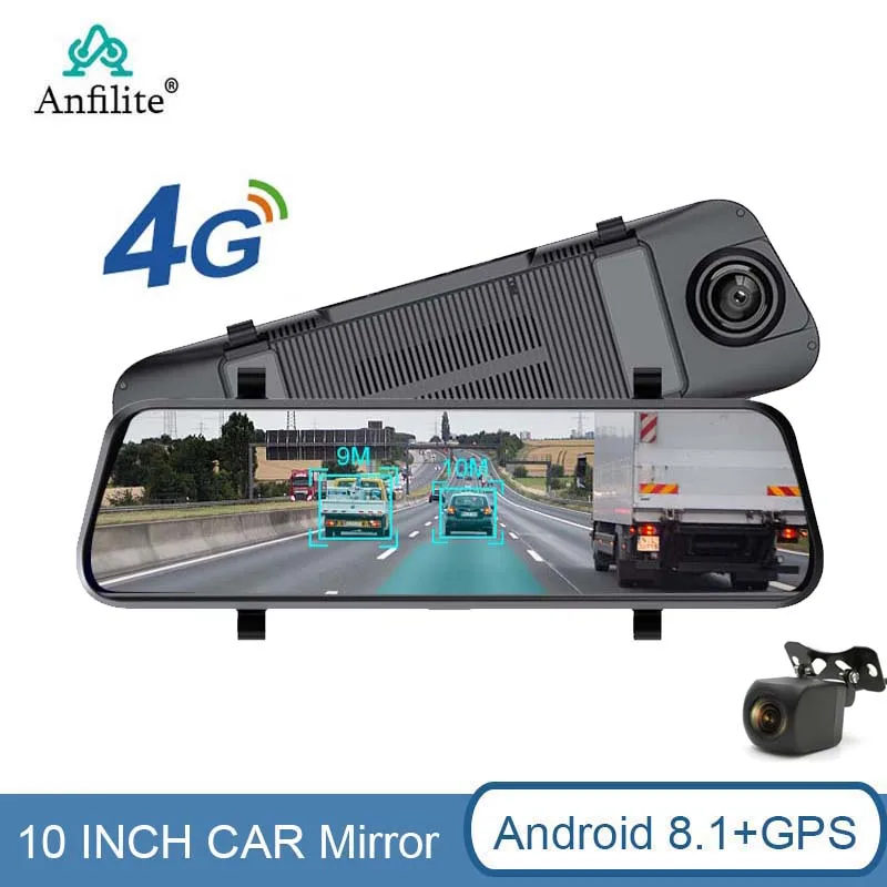 Car-Rear-view-Mirror-DVR-Dash-Cam-10-inch-touch-screen-4G-GPS ...