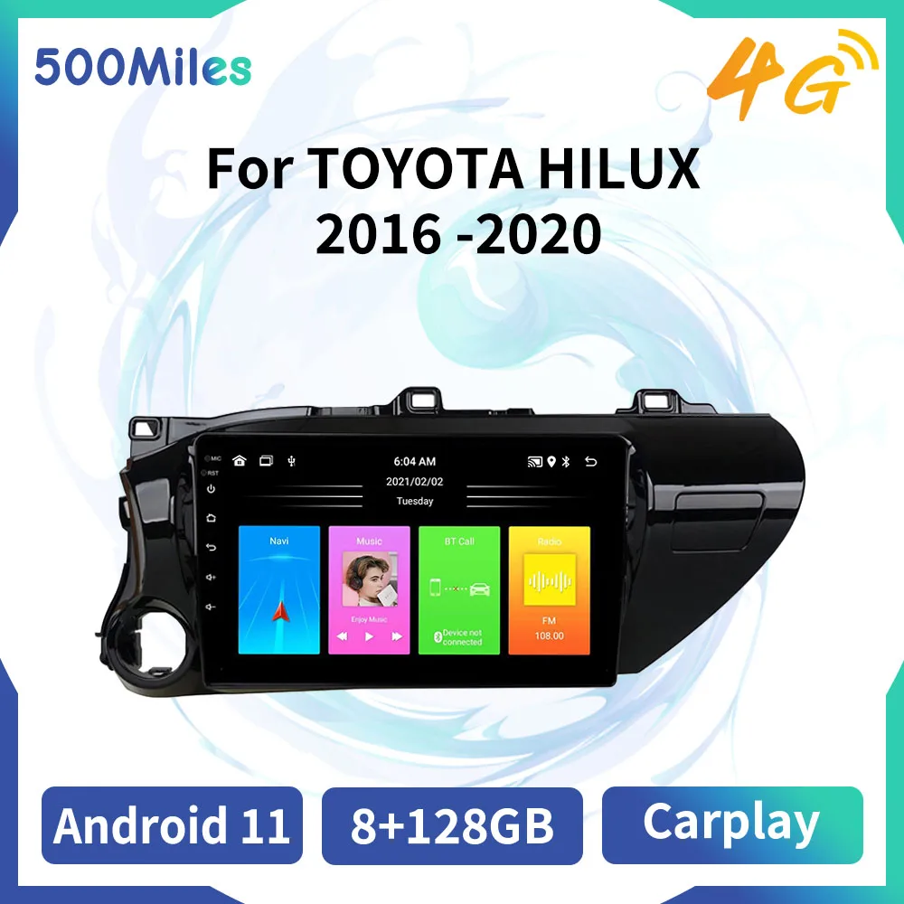 Android 2 Din Stereo for Toyota Hilux 2016 - 2020 Car Radio with Screen Multimedia Player ...
