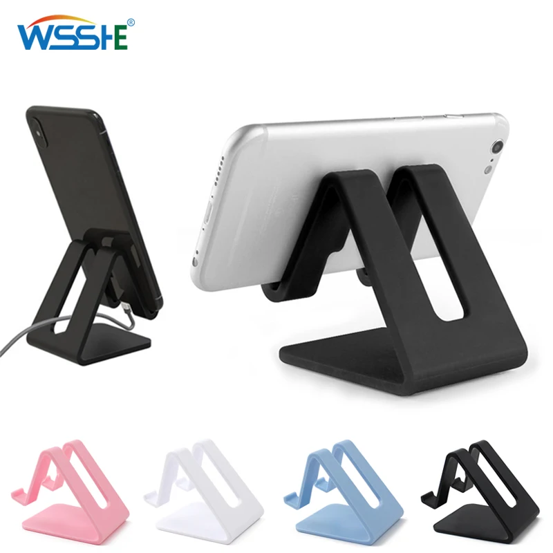 Desk Cell Phone Holder Triangle Mobile Tablet Stand Universal Black ...