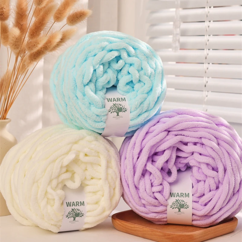 100g-45M-Ice-Strip-Yarn-Coarse-Wool-Chenille-Velvet-Chunky-Yarn-for ...