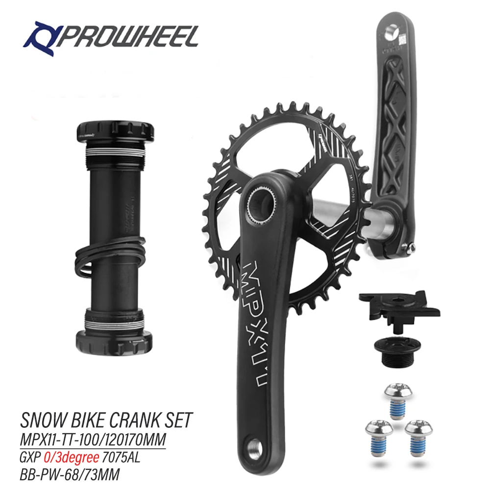 Prowheel-Snow-Bicycle-Crankset-Crank-170mm-GXP-Bottom-Bracket-BB100 ...