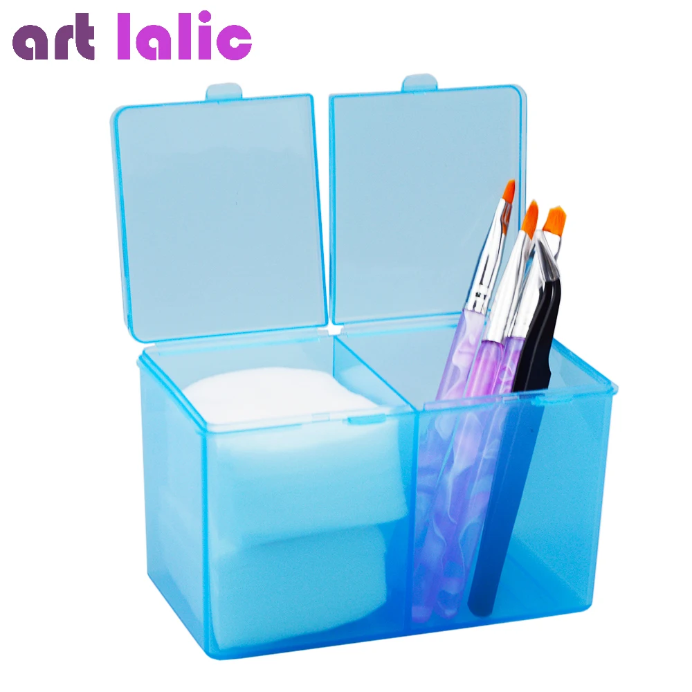1pc Nail Art Container Wipes Cotton Storage Box 3 Colors Rhinestones ...