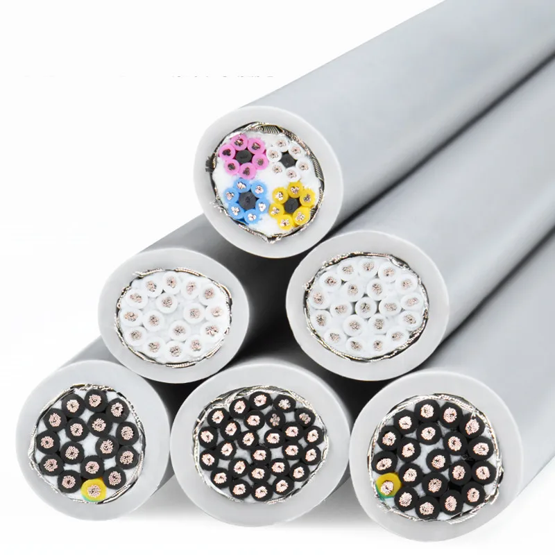 CNC Towline shielded cable 26-17AWG 10-20core PVC flexible wire ...