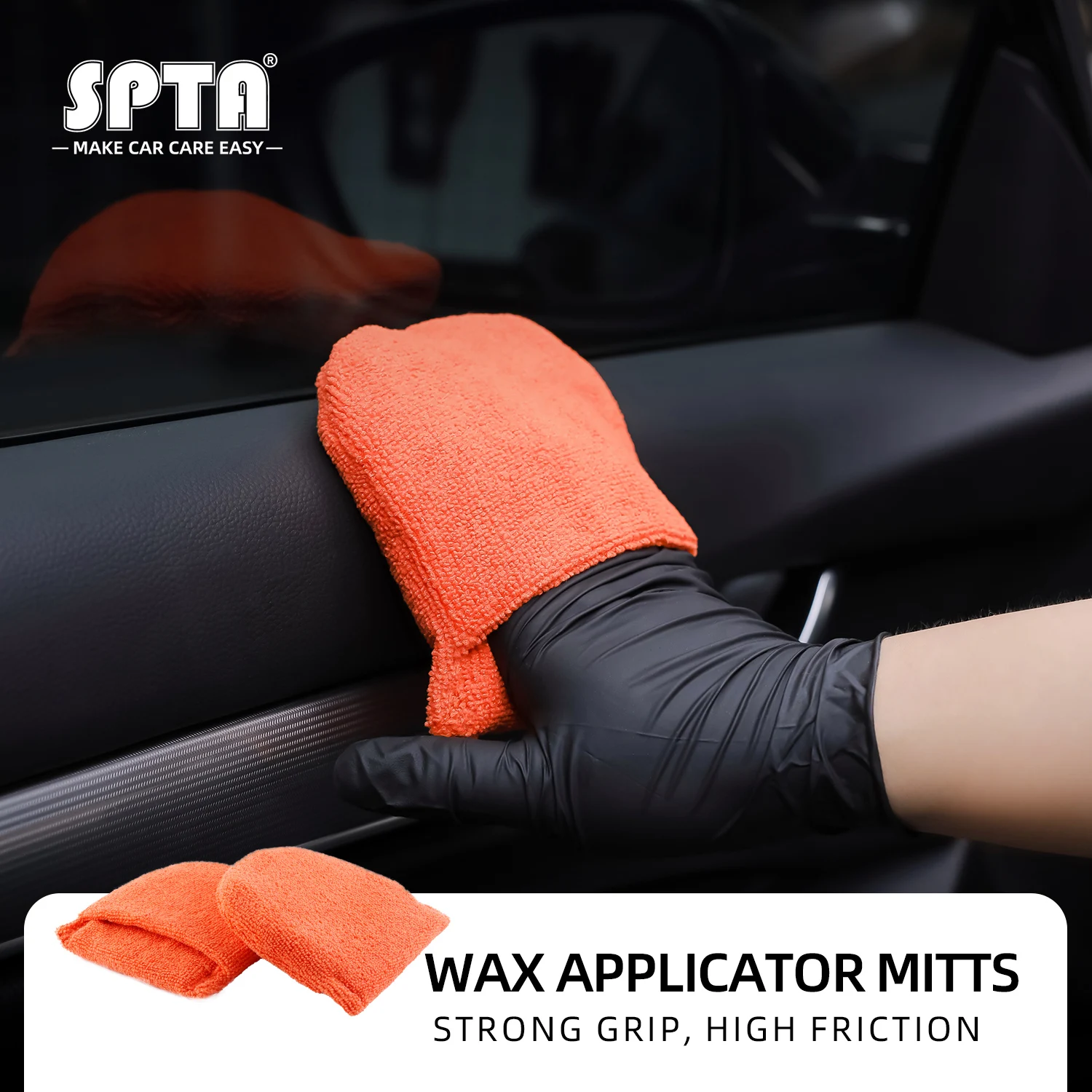 SPTA 10Pcs Microfiber Pad Applicator Set Car Polishing Sponge for ...