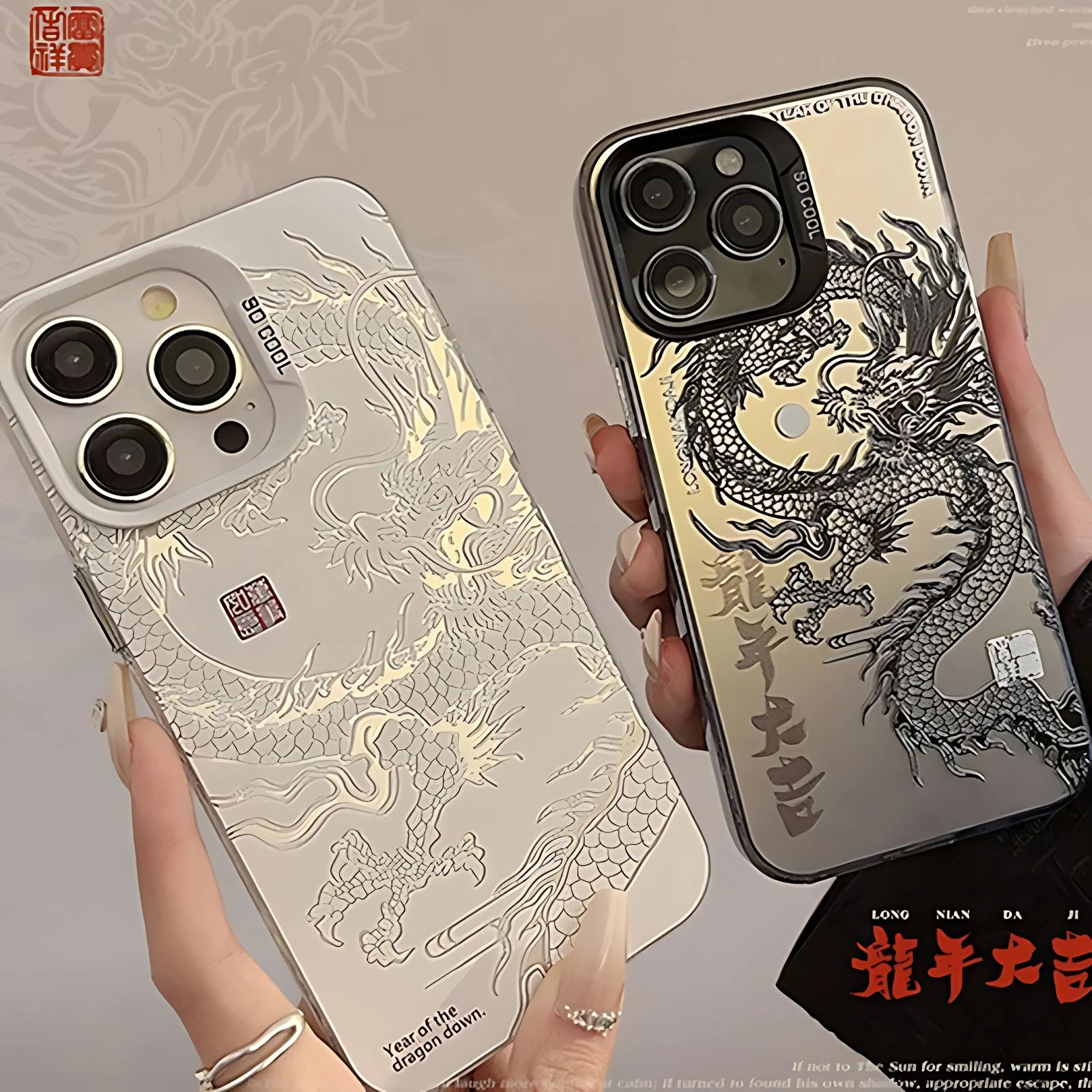 New-Luxury-Laser-Eastern-myths-legends-Chinese-dragon-Phone-Case-for ...