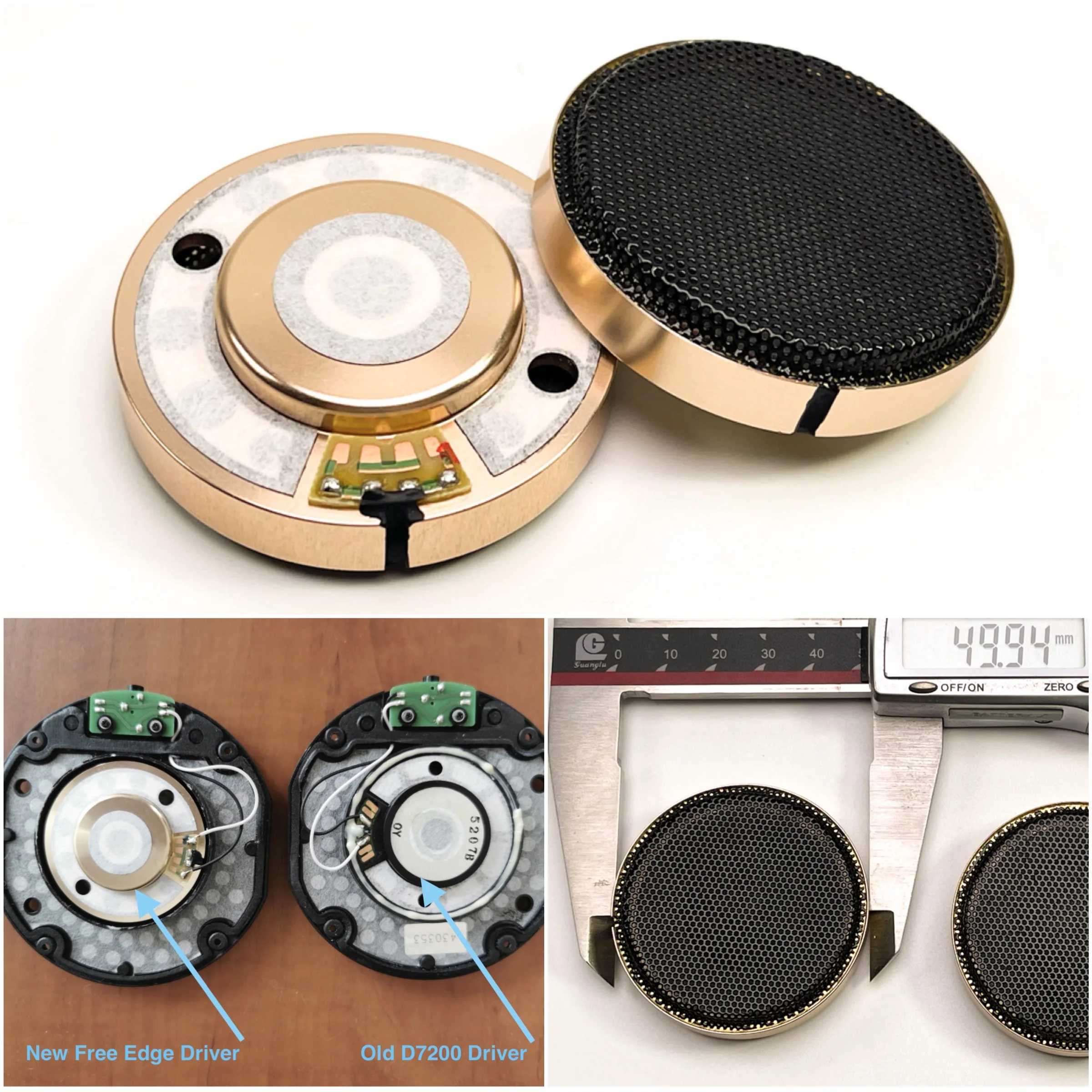 HiFi-50mm-Headphone-Driver-For-Denon-AH-D7200-D7100-D9200-D5200-D7000 ...