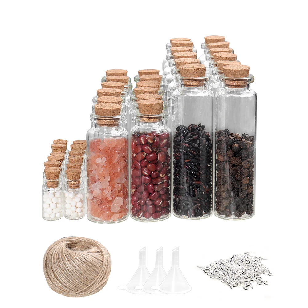 80pcs-3Size-Different-Kinds-of-Glass-Bottles-with-Cork-Spell-Jars ...