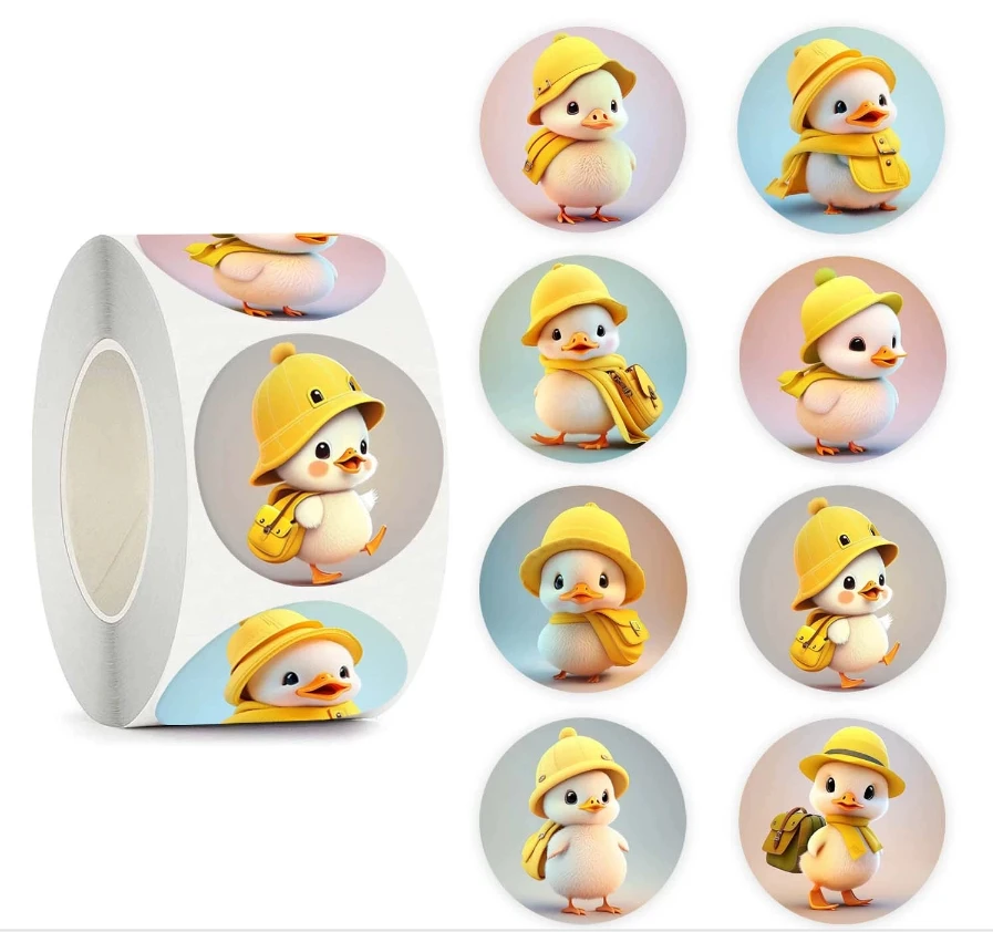 5-Rolls-500Pcs-Roll-Stickers-Kawaii-Melody-Animal-cartoon-Luggage ...