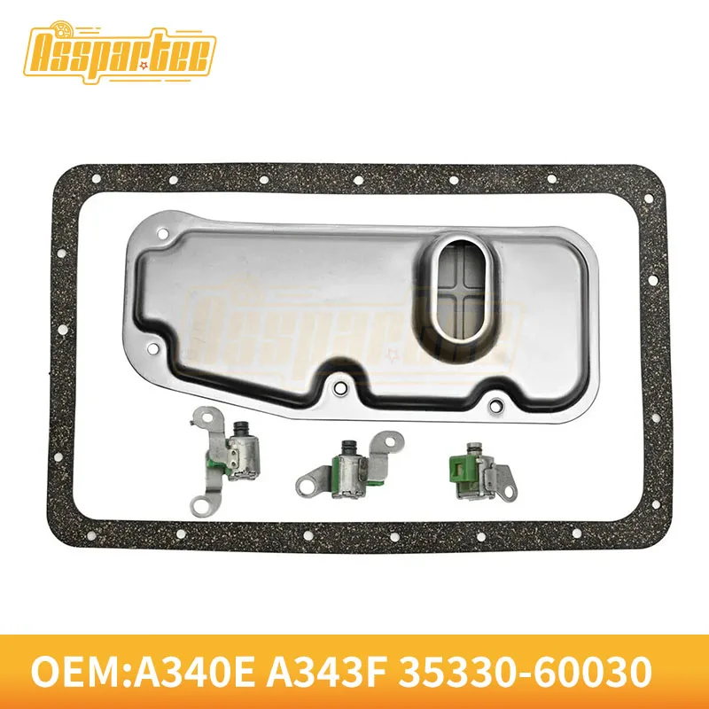 A340E-A343F-Transmission-Solenoid-Service-Kit-Oil-Filter-35330-60030 ...
