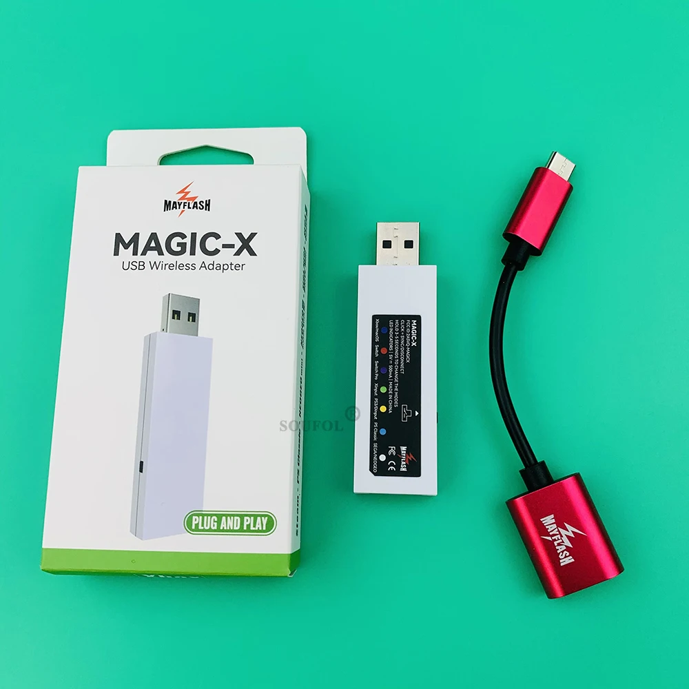 Mayflash-MAGIC-X inalámbrico compatible con Bluetooth, mando para PS5, PS4, Switch Pro, Xbox ...