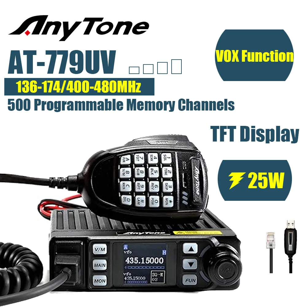 AnyTone-Mobile-Amateur-Radio-AT-779UV-20W-Dual-Band-VHF-UHF-136-174MHz ...