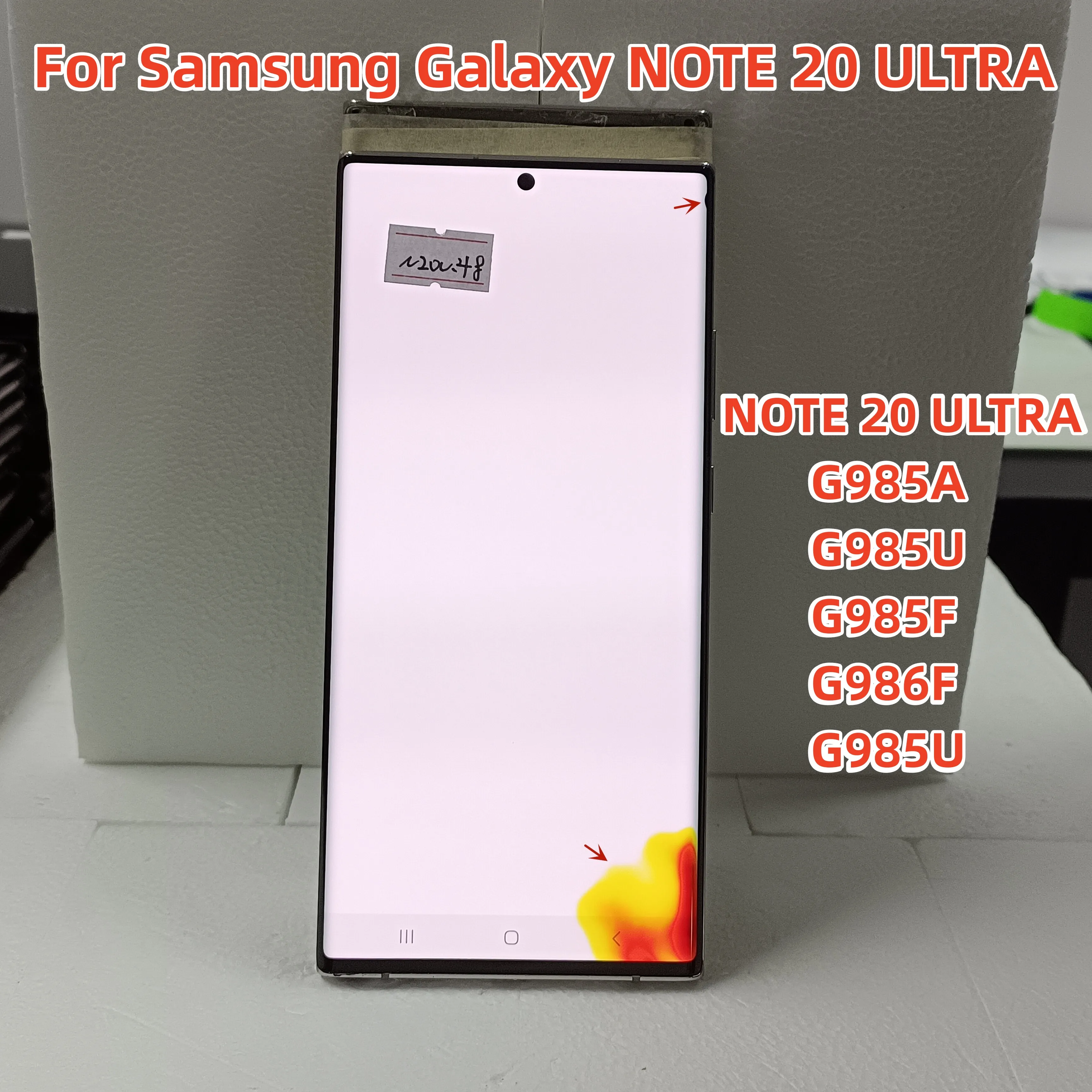 100-Test-Amoled-Screen-For-N20U-With-Defects-For-Samsung-Galaxy-Note-20 ...