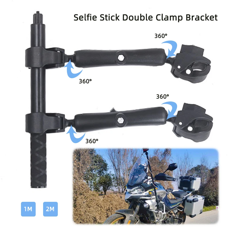 Perche à selfie invisible pour moto et vélo,monopode,support de guidon ...