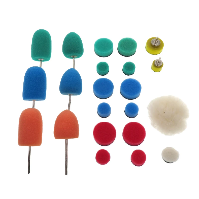 22PCS Mini Detailing Sanding Polishing Pads Waxing Sealing Glaze Car ...