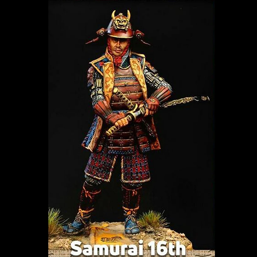 Resin soldier 1/24 ancient Samurai of the 16th century stand Model ...