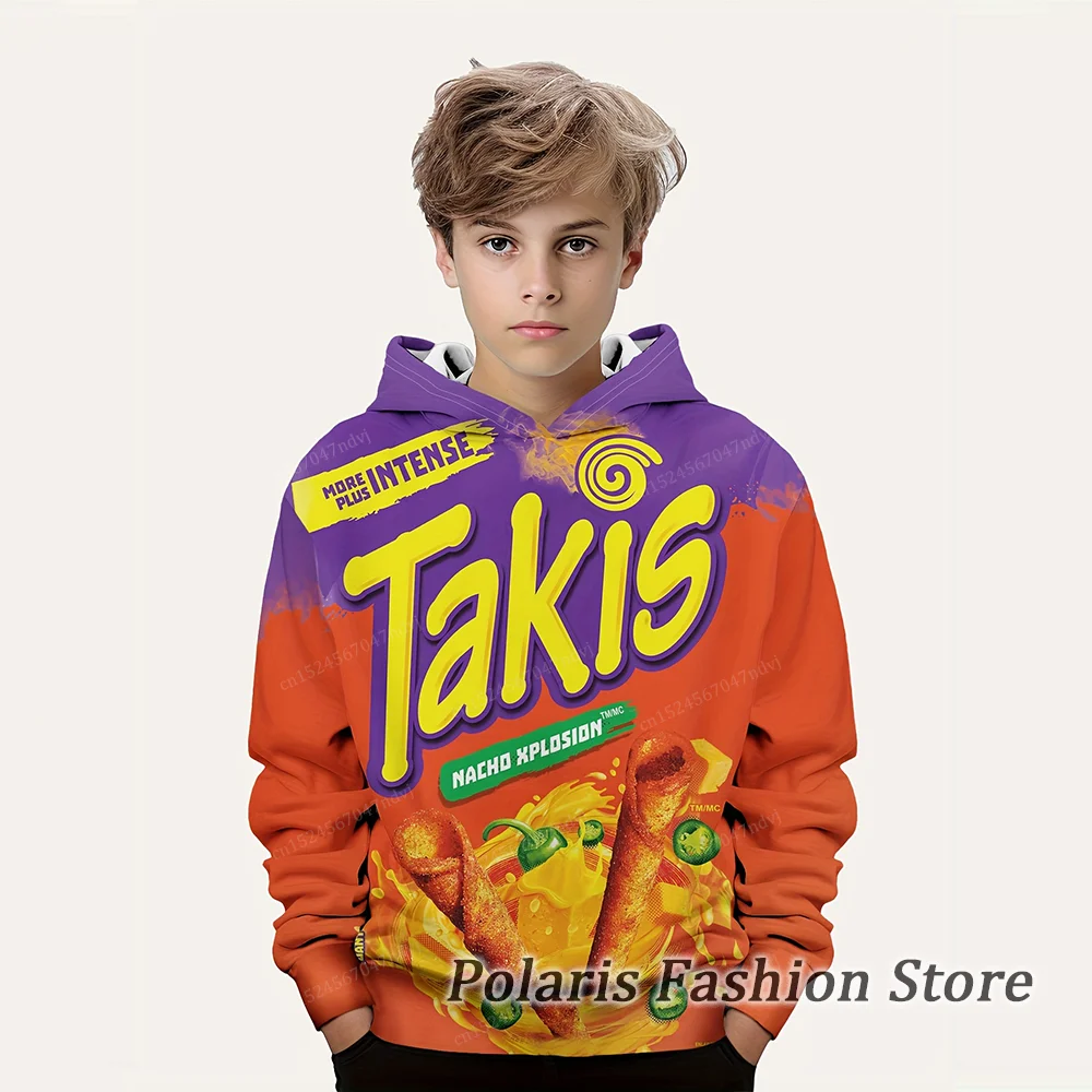 Takis-Hoodie-Kids-Chips-Long-Sleeve-Pullover-Sweater-Boys-Girls-Funny ...
