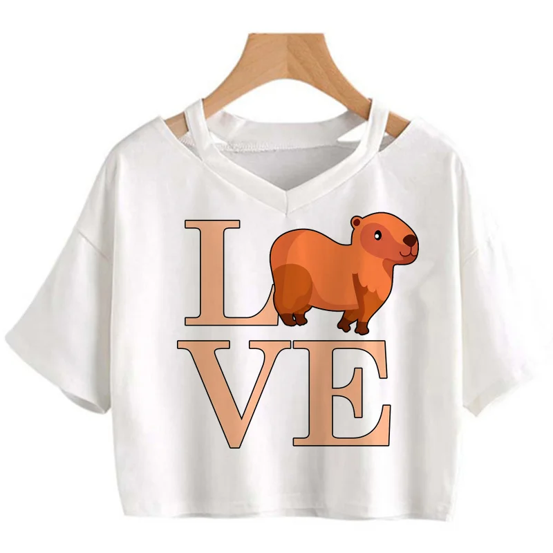 Camiseta-de-capybara-para-mujer-ropa-de-pareja-informal-est-tica-y2k ...