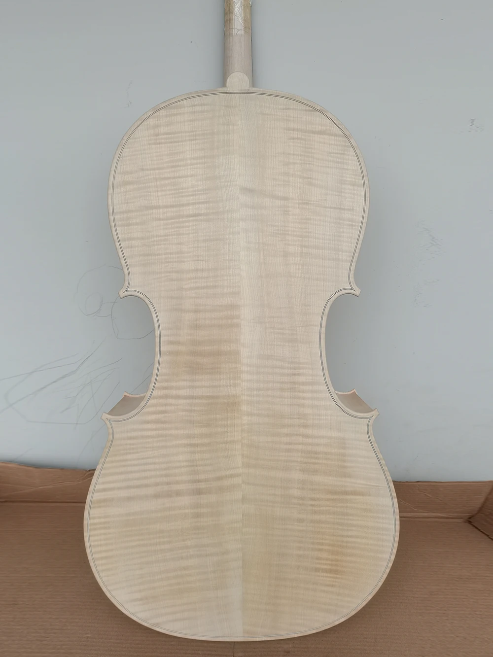 hand-flame-Maple-white-embryo-Cello-unfinished-Cello-4-4-Custom-1-2-3-4 ...