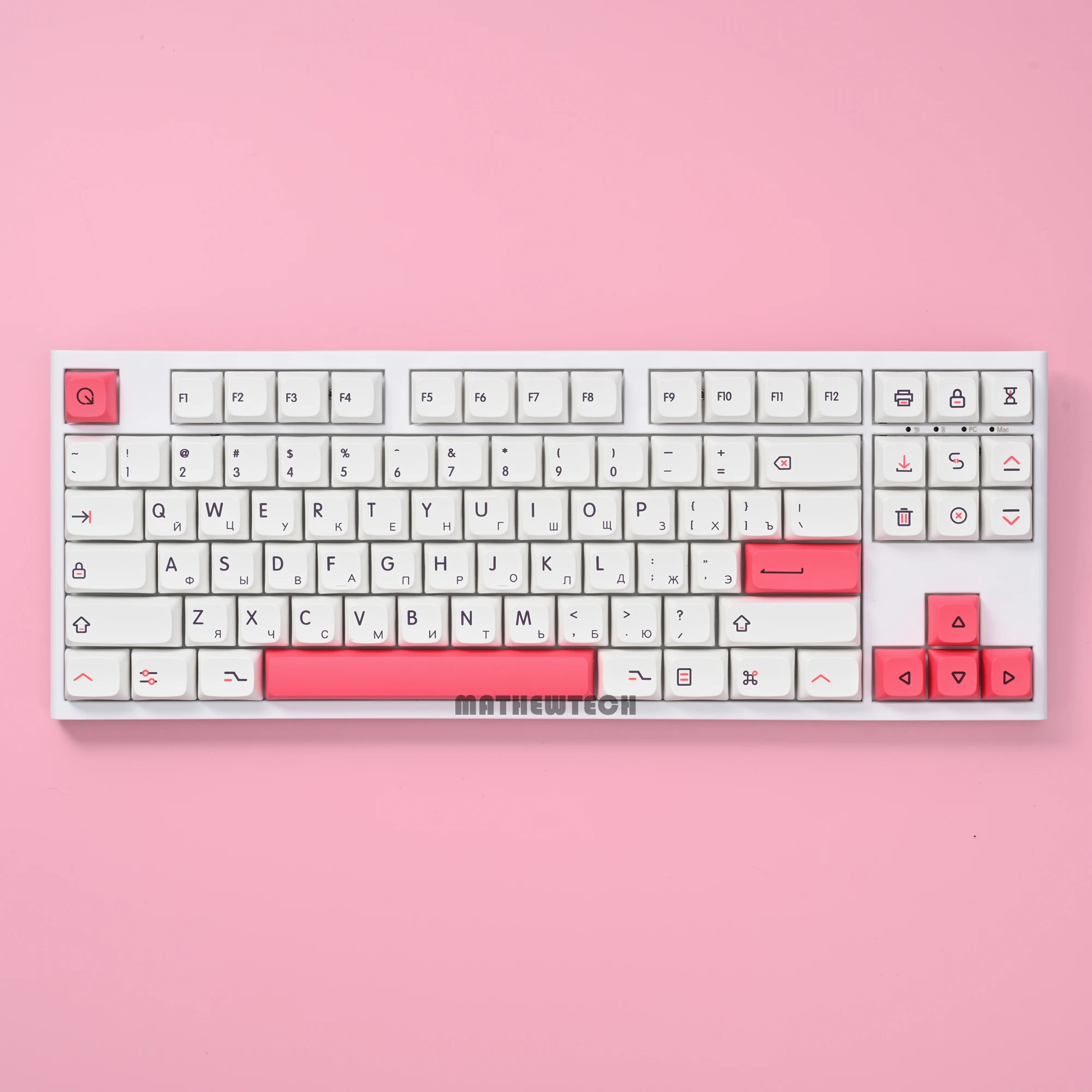 MATHEW MT87 75% RGB 유선 기계식 키보드 USB C 촉각 스위치 TKL 레이아웃 87 키 인체 공학적 키보드 ...