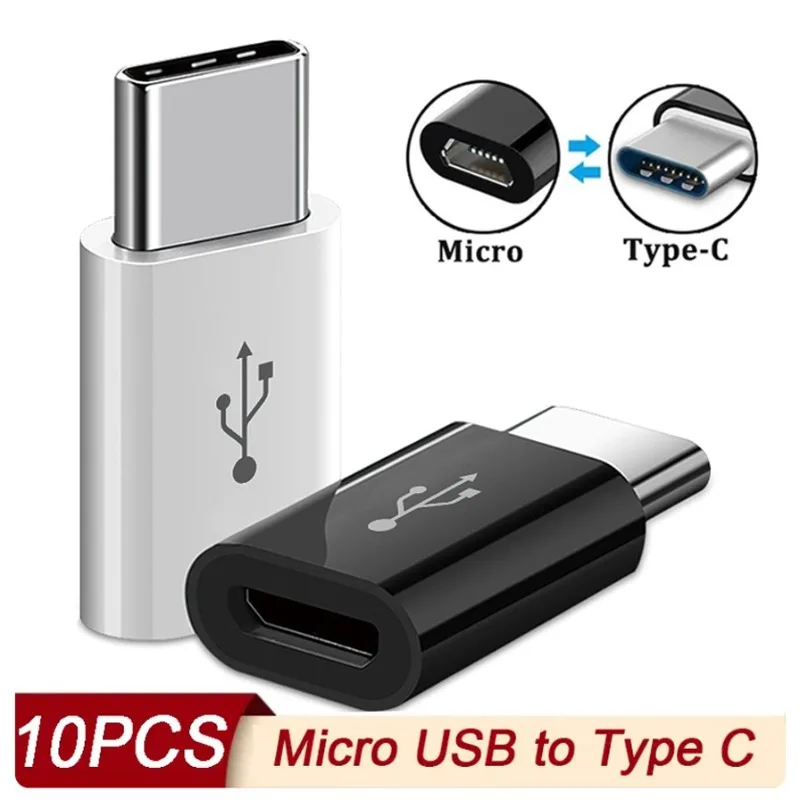 1/5/10Pcs Micro USB Female To Type C Male Adapter Converter for Android ...