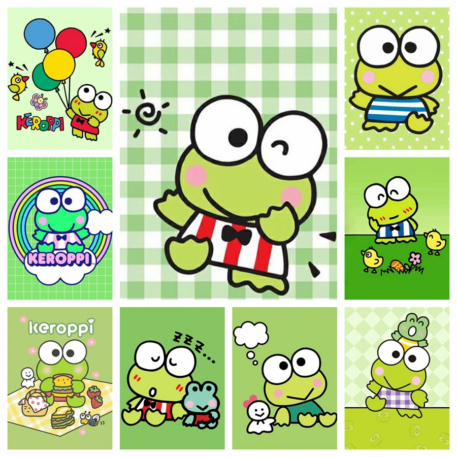 Keroppi-Cute-Cartoon-Diamond-Painting-Full-Round-Drills-Hello-Kitty ...