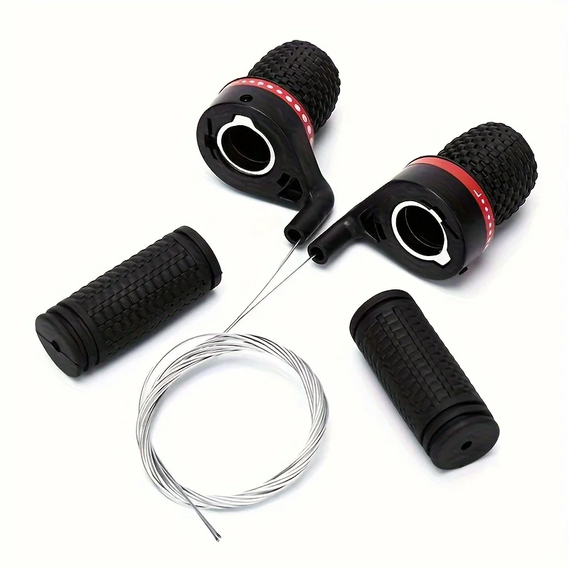 1-Pair-Derailleur-Grips-Bicycle-Transmission-Twist-Grip-Gear-Shifters ...