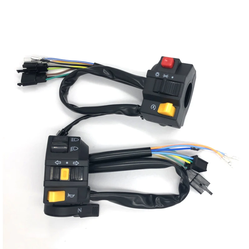 22mm-Universal-Motorcycle-Handle-Bar-Switches-With-Choke-Horn-Turn ...