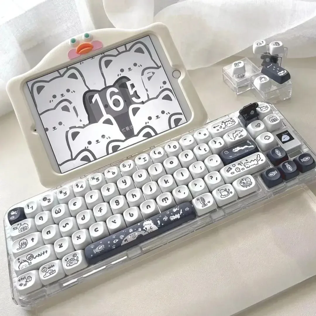 Cute-Keycaps-Cat-Keycap-MOA-Profile-PBT-Key-Cap-for-Alice-MX-Switch-64 ...