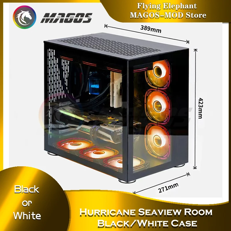 ตู้ casing PC MOD กระจกสองด้านนิรภัยโปร่งใสเคส ATX รองรับ120/240/360 ...