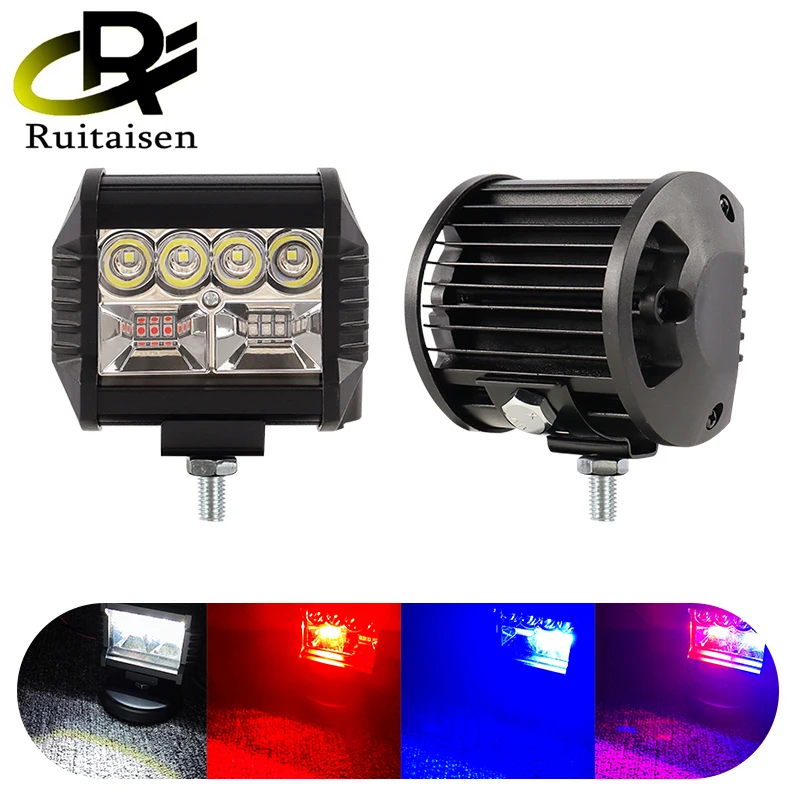 4Inch-60W-Car-LED-Work-Light-Bar-Driving-lamp-For-Offroad-Boat-Tractor ...