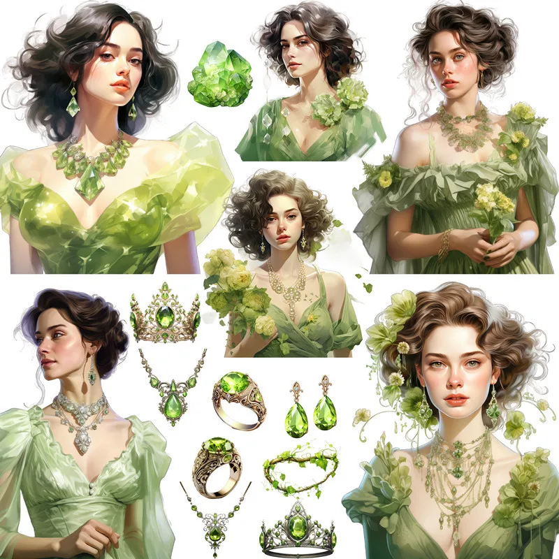 Emerald-Girl-Stickers-Crafts-And-Scrapbooking-stickers-kids-toys-book ...