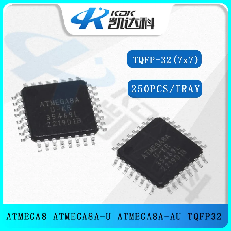 Chip ATMEGA8 ATMEGA8A-U TQFP32 en lugar de (ATMEGA8A-AU y ATMEGA8L-8AU), un solo Chip IC de ...