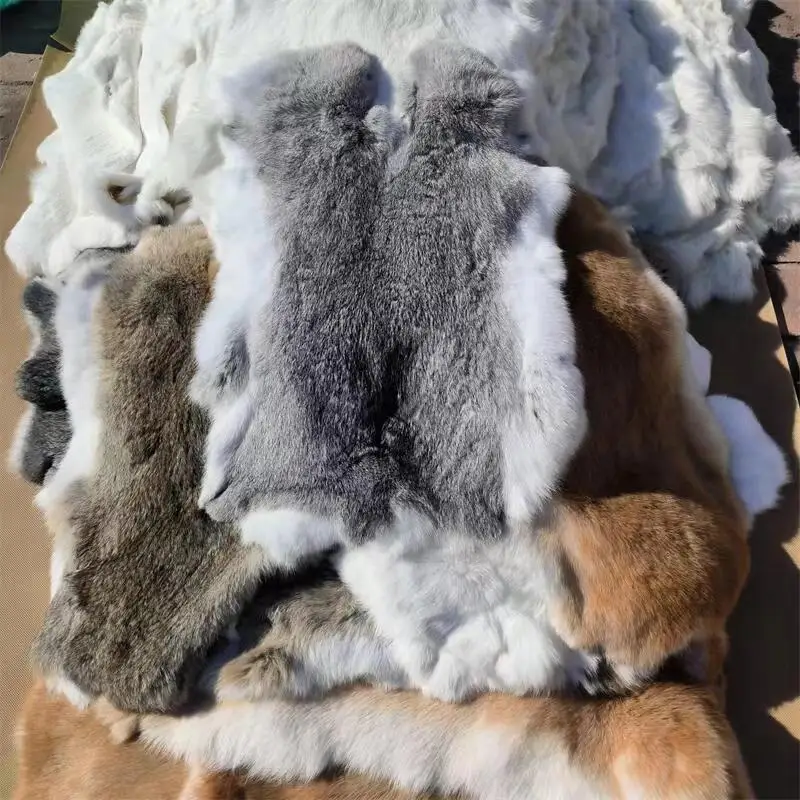 15 Colours Nature Rabbit Fur DIY Apparel Sewing Fabric Fluffy Rabbit ...
