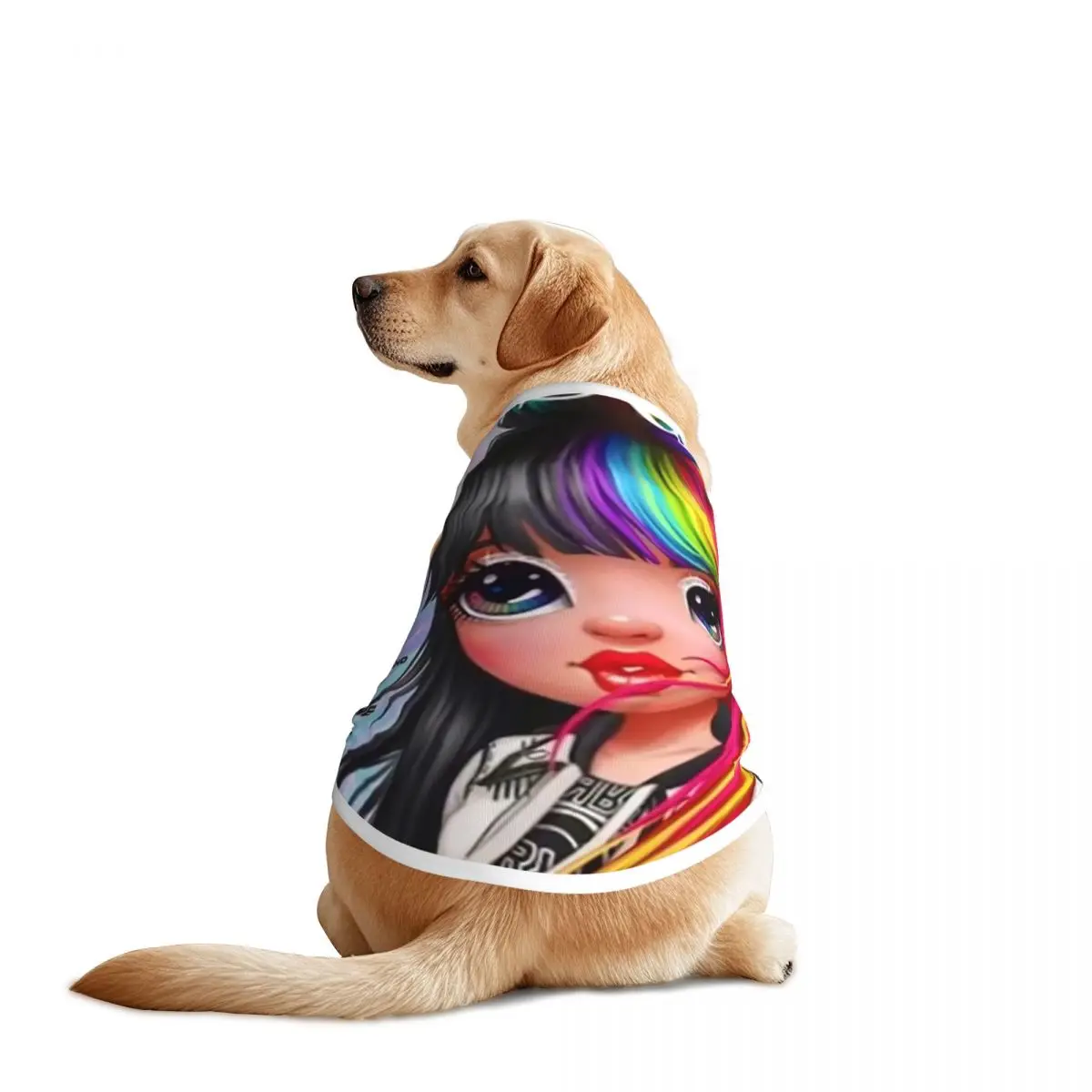 Rainbow High Pet Vest Cartoon Animation Soft Puppies Jacket Mesh Pet ...