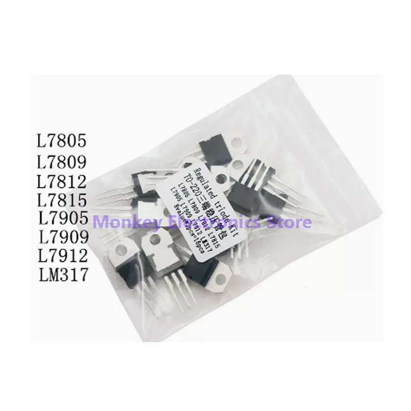 16PCS-TO-220-triac-package-Triac-package-2-each-of-8-types-L7805-L7812 ...