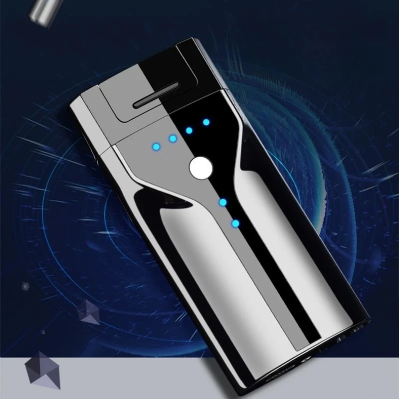 Electric-Double-Arc-Metal-Cigar-Lighter-Outdoor-Windproof-Plasma-USB ...