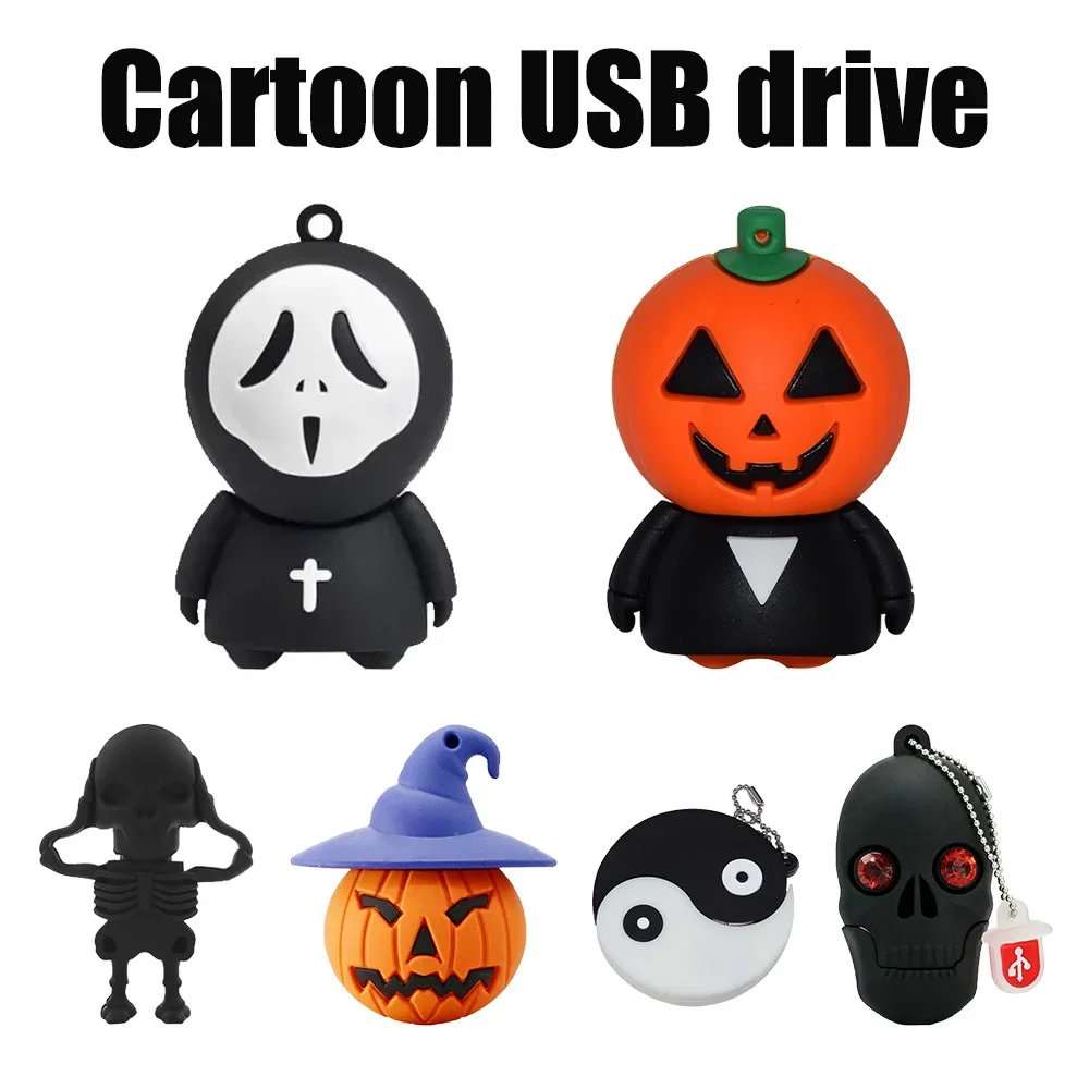 Horrific ghost USB2.0 Flash Drive Pen drive cartoon Cle U disk 4GB ...