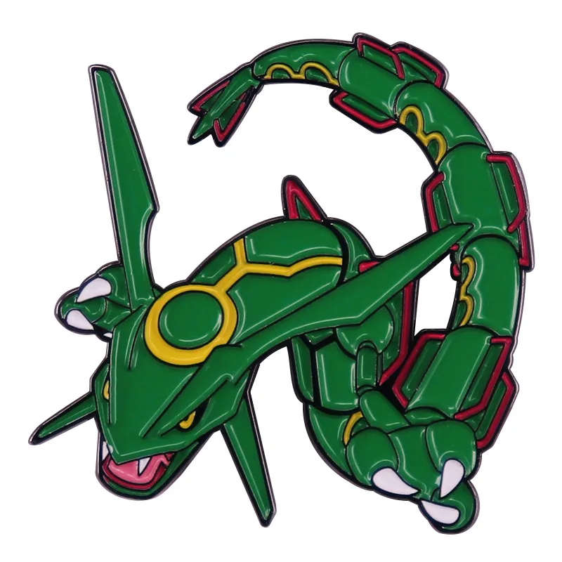 Kawaii Cartoon Pokemon Rayquaza Pin Brooches - KawaiiMerch.com