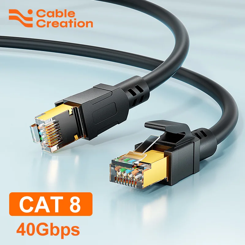 CableCreation Cat 8 RJ45 Ethernet Cable 40Gbps 2000MHz SFTP High Speed Network Internet Lan ...