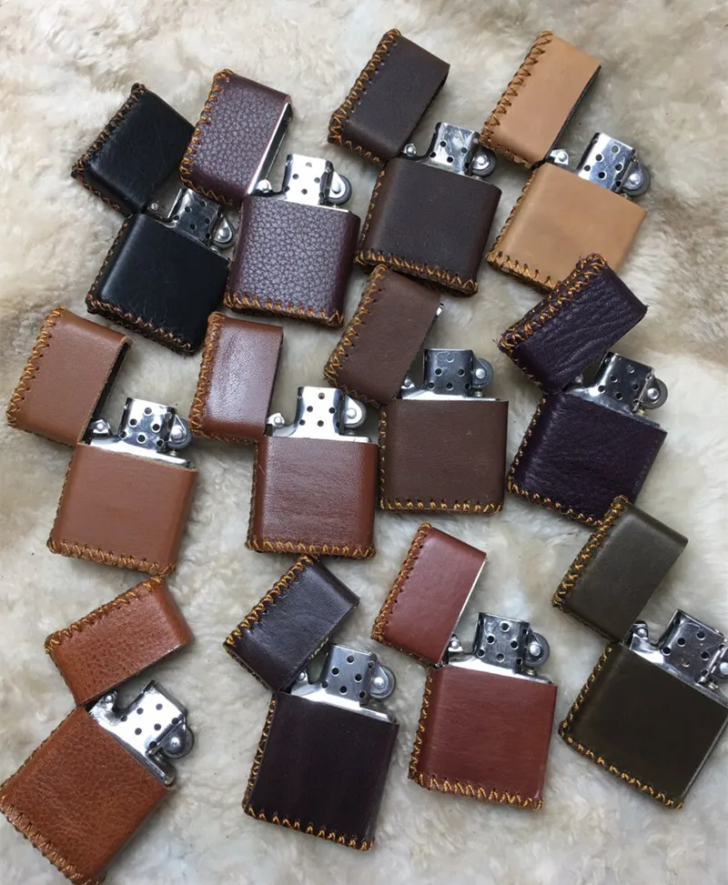 Genuine-Leather-Lighter-Case-Cowhide-Custom-Protective-Sleeve-Lighter ...