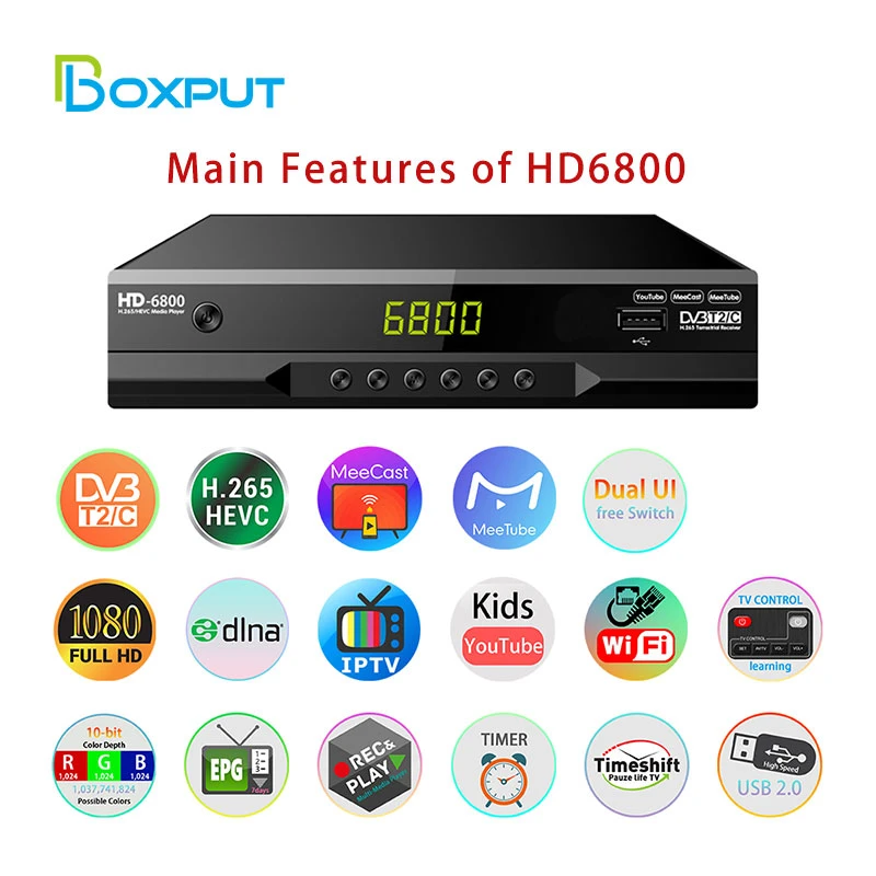 Dvb T2 C Digitale Tv Ontvanger Volledig 1080P Hd H.265/Hevc Decoder Set ...