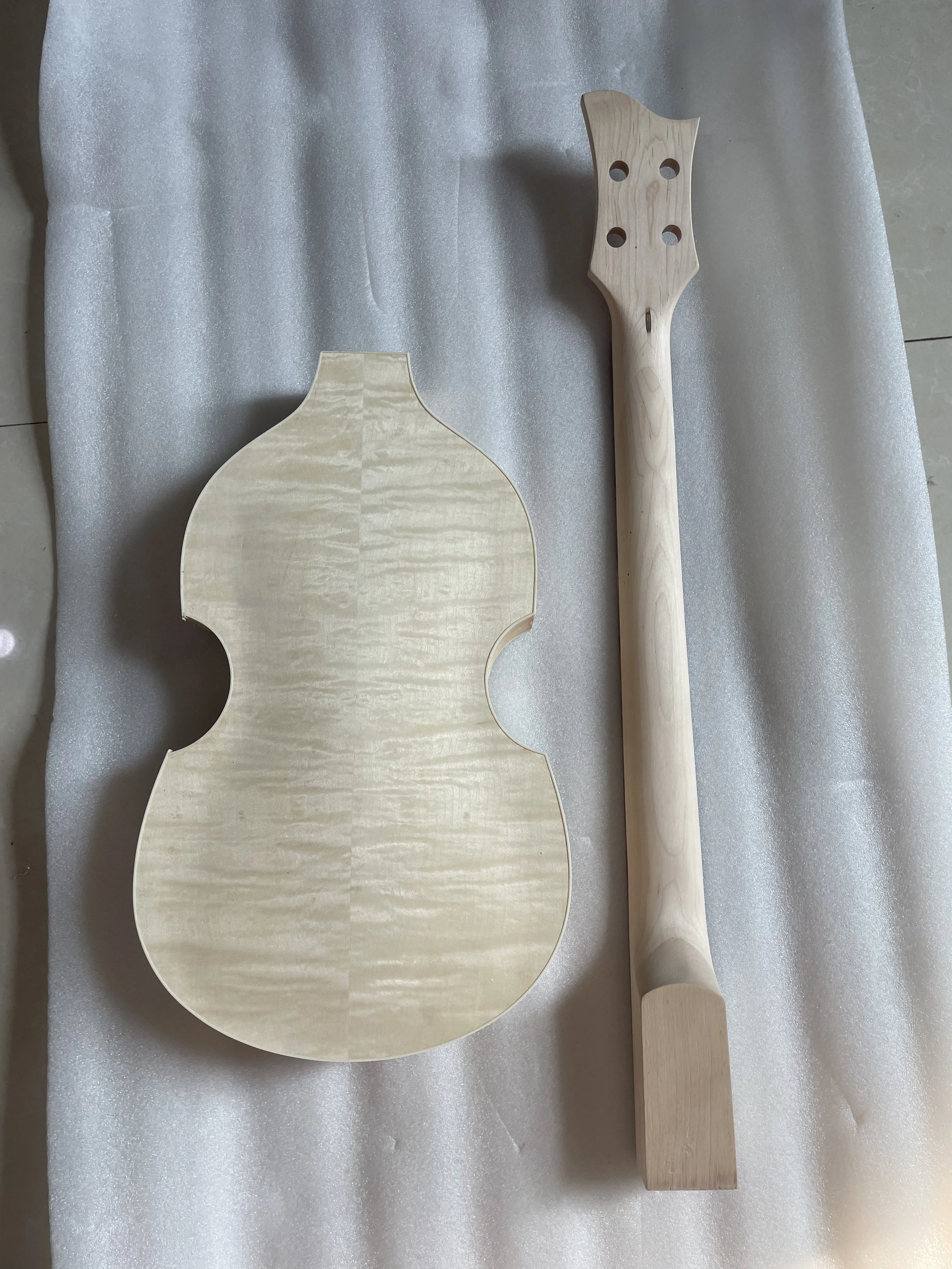 Electric-Bass-Guitar-Kit-4-Strings-Flame-Maple-Veneer-Body-Rosewood ...