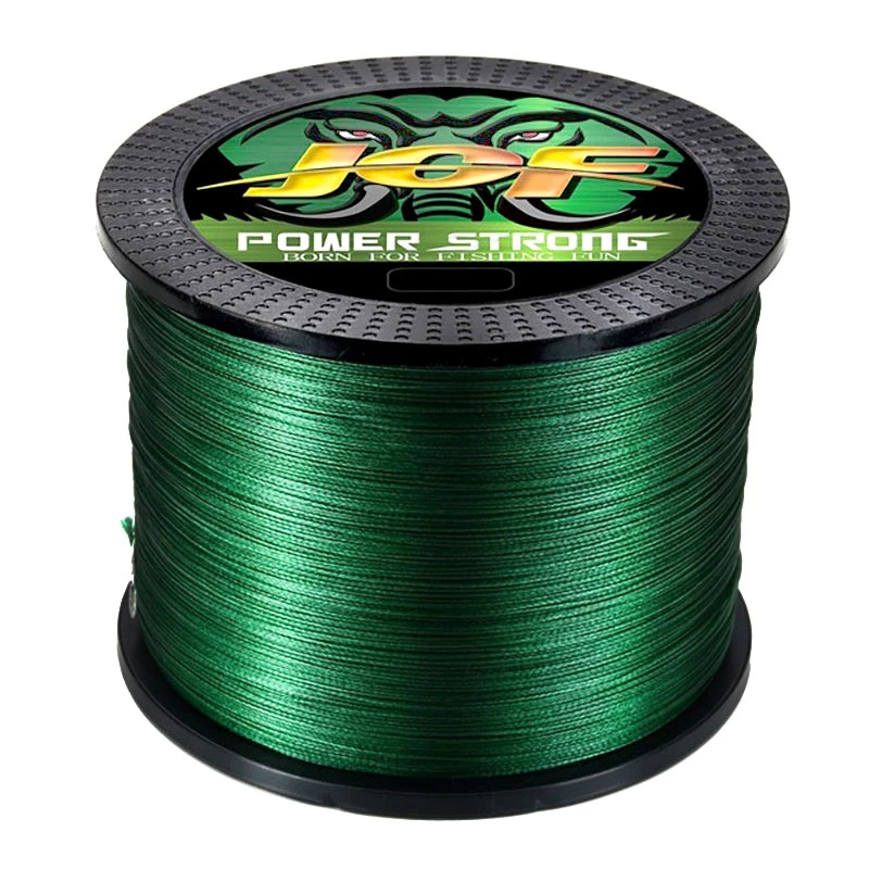 JOF Geflochtene Angelschnur Multifilament Karpfen Fliegen 4/8 Strang 300M 500M 1000M Multicolor ...