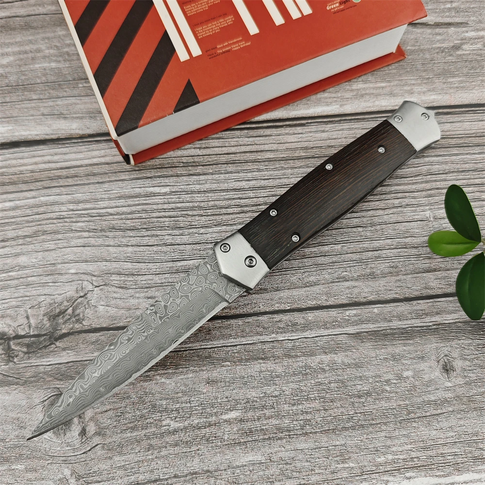 Damascus-Steel-Outdoor-AU-TO-Folding-Knife-Drop-Point-Blade-Chicken ...