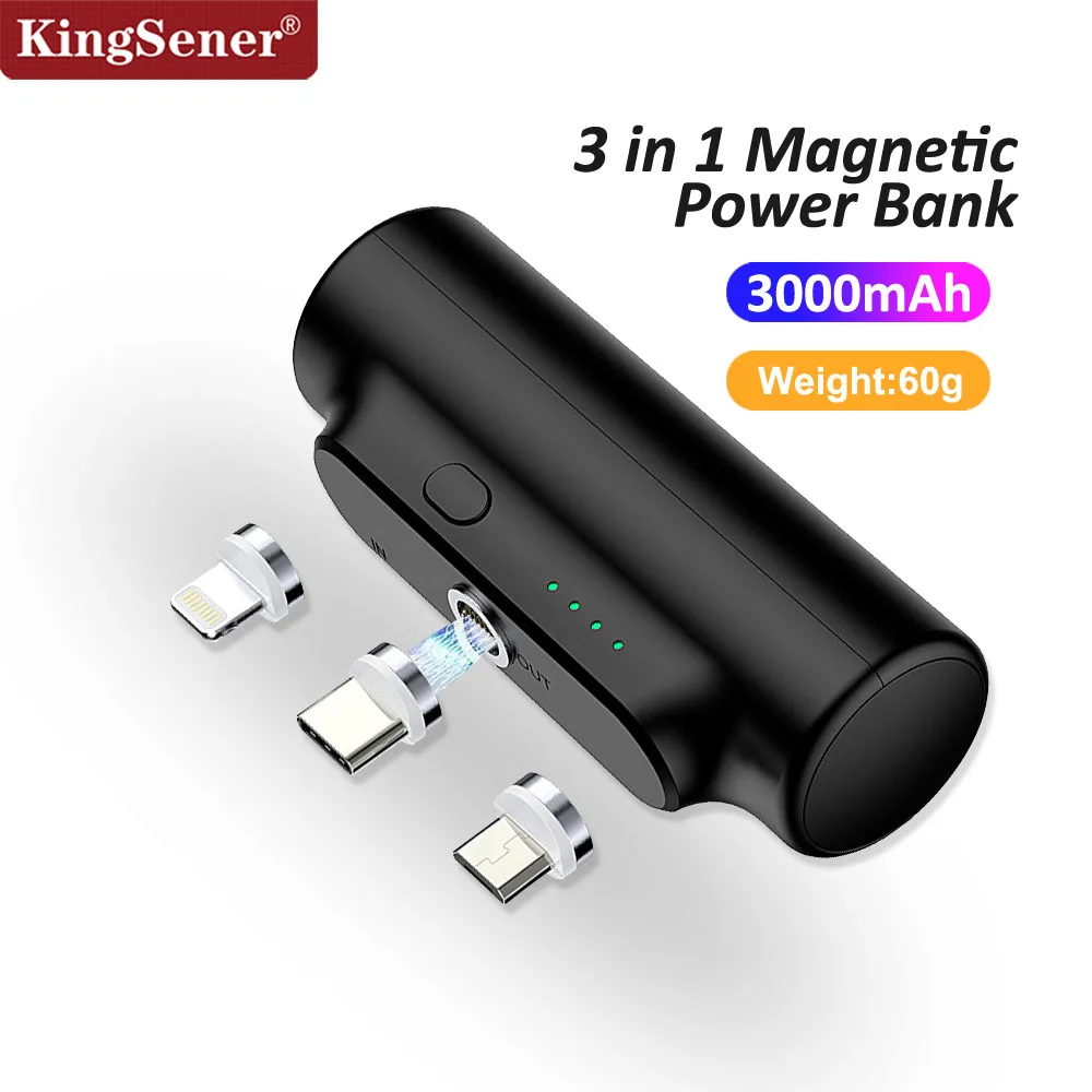 Mini Portable Magnetic Charger | 3 1 Magnetic Power Bank | Mini Power ...