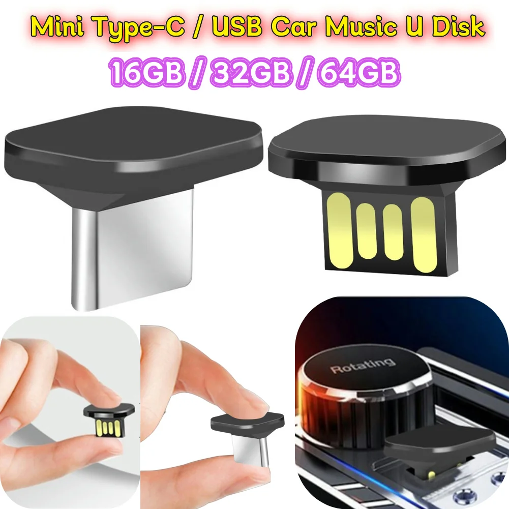16-32-64GB-Car-Type-C-USB-U-Disk-Portable-Mini-Short-Car-U-Disk ...