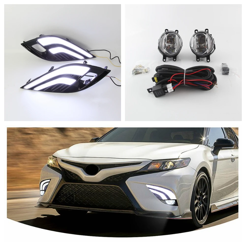 For camry Toyota 2018 2019 2020 car Fog Lights Assembly |Camry Daytime ...