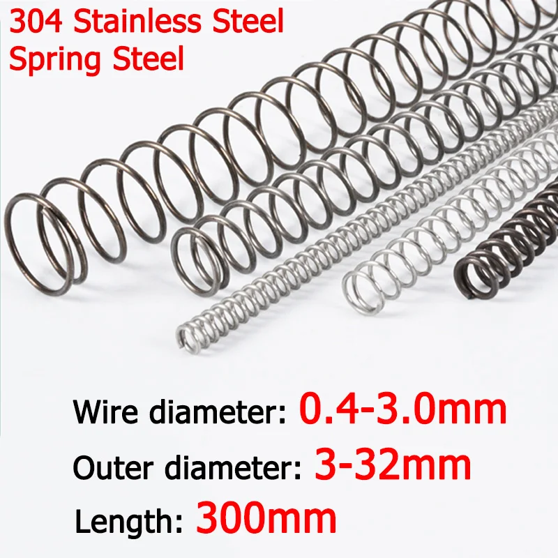 2pcs-Wire-Dia-0-6-3mm-Compression-Spring-Length-300mm-304-Stainless ...