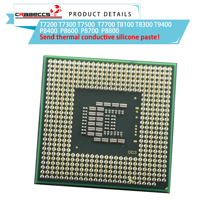 Procesador de ordenador portátil Intel Core 2 Duo, T7300, T7500, T7700, T8100, T8300, T9400 ...